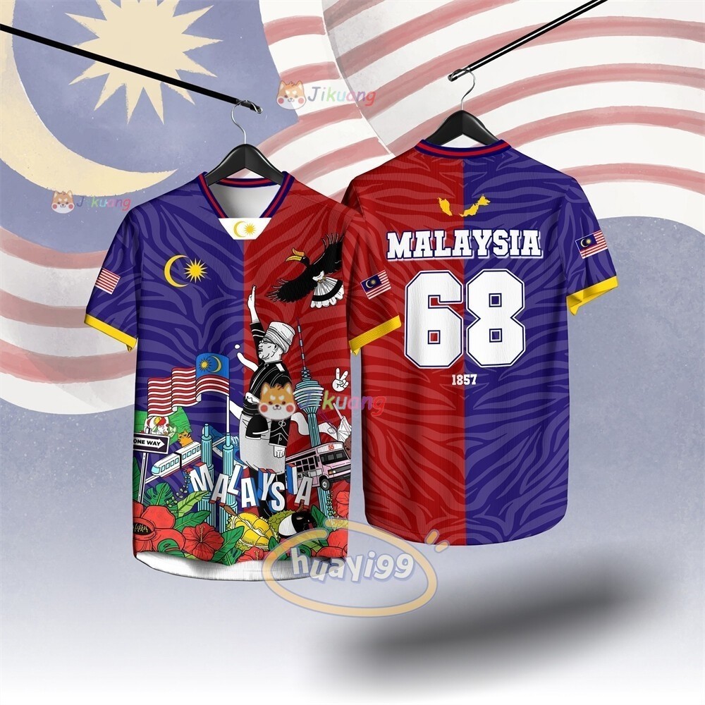 2025 68th Baju Merdeka 1957 Budak Lelaki Malaysia Merdeka Jersey ...