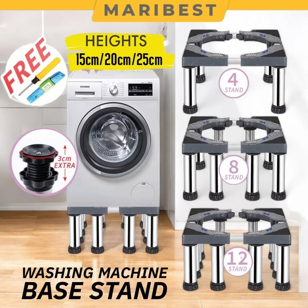 Adjustable Height Steel Legs Washing Machine Stand Base Fridge Holder ...