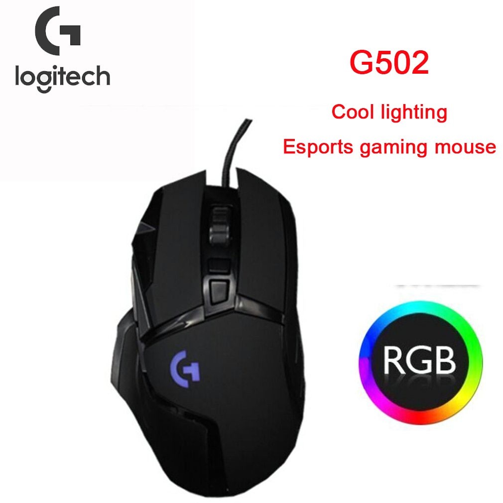 Logitech G502 Gaming Mouse RGB USB Corded Mice 5600 DPI Adjustable ...