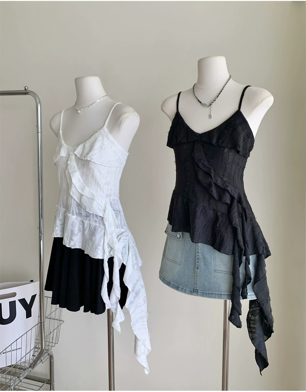 Top Unique Worn-out Design Vest Women's Irregular Summer Chic Retro ...
