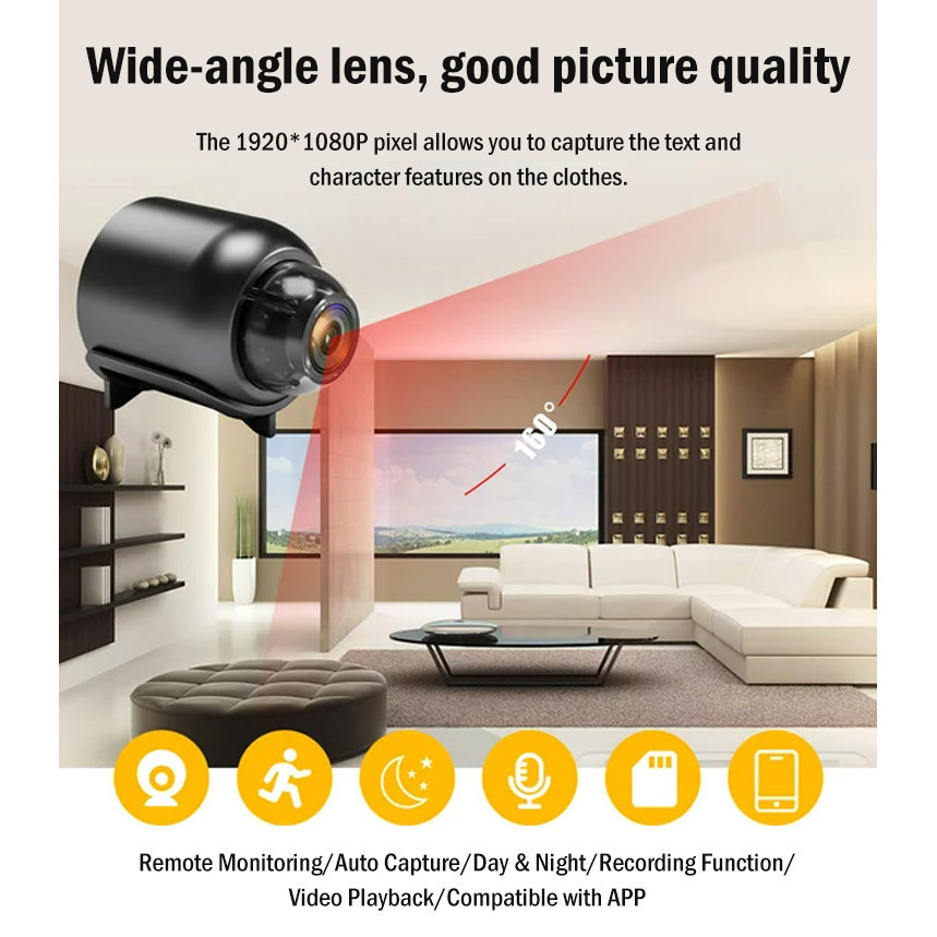 (Malaysia Stock) Wireless Surveillance IP Camera Mini WiFi Spy 1080P HD ...