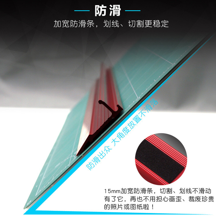multifunction aluminium alloy safe-cutting ruler/ protection ...