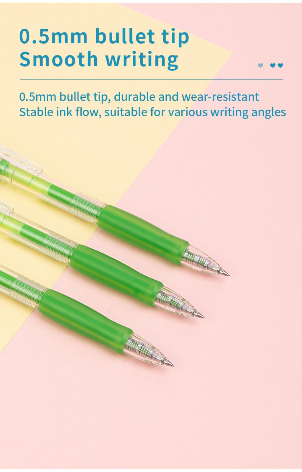 Deli Color Ink Gel Pen 0.5mm Gradient Gel Ink Ball Pen Smooth Writing ...