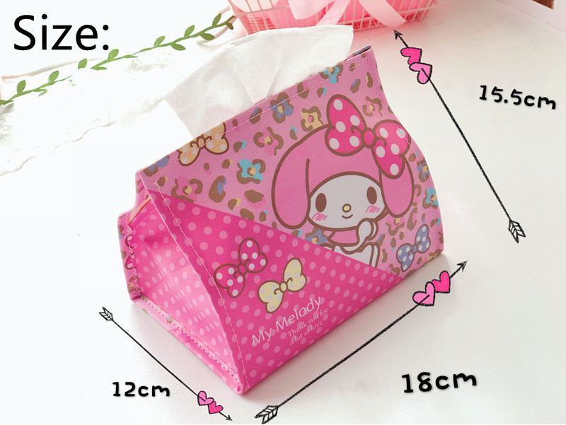 [READY STOCK] Kuromi Tissue Box Kuromi PU Leather Tissue Holders Kuromi ...