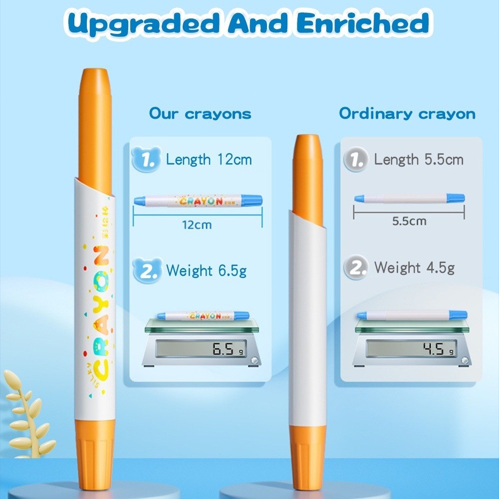 [HAPPY] Silky crayon for kids non toxic washable cute painting crayon ...