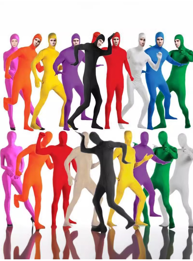 Men Full Body Zentai Suit Halloween Invisibility Cloak Costume Second ...