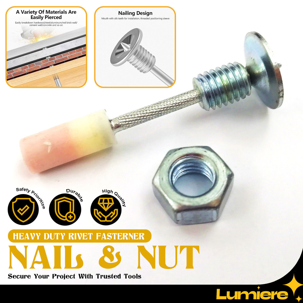 Rivet Nail With Screw Nails Gun M8 Ceiling Heavy Duty Rivet Nail ...