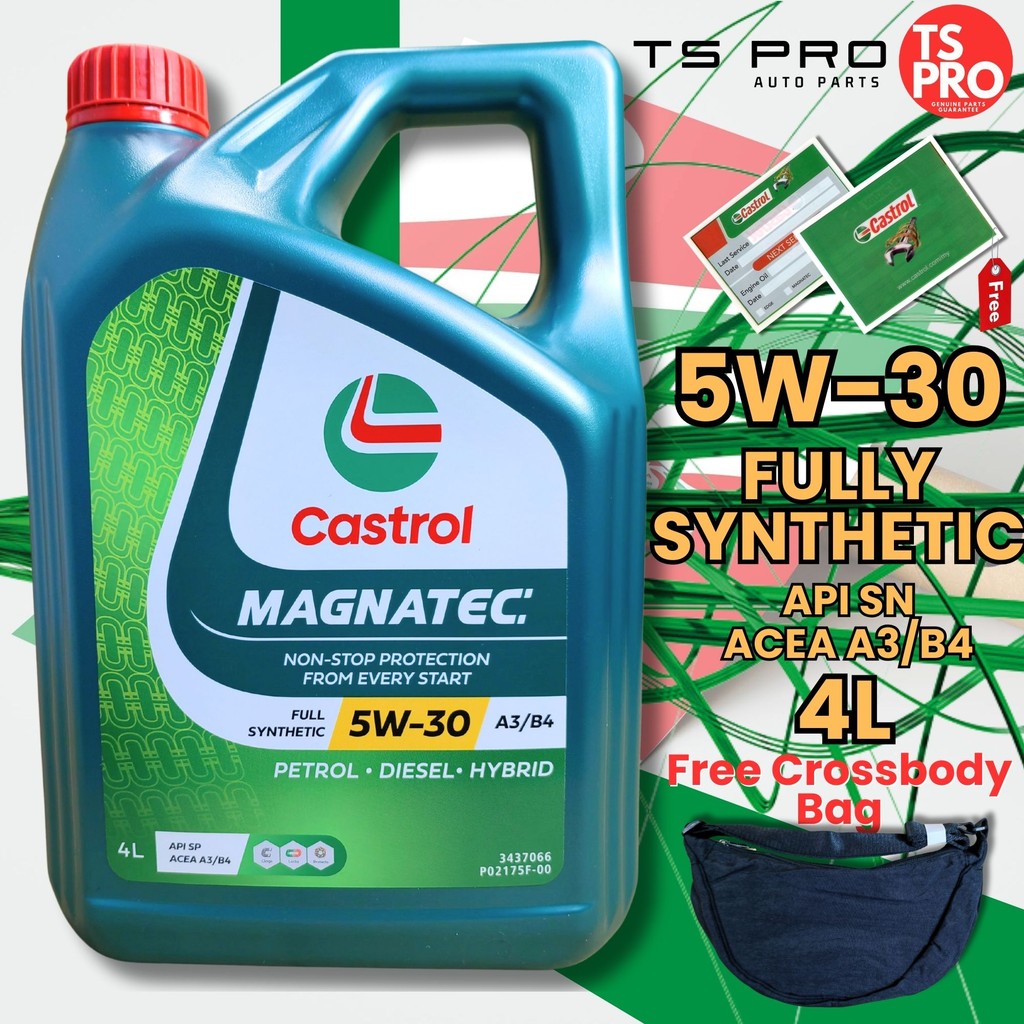 Castrol Magnatec Stop-Start 5W-30 API SN, ACEA A3/B4 Engine Oil (4L ...