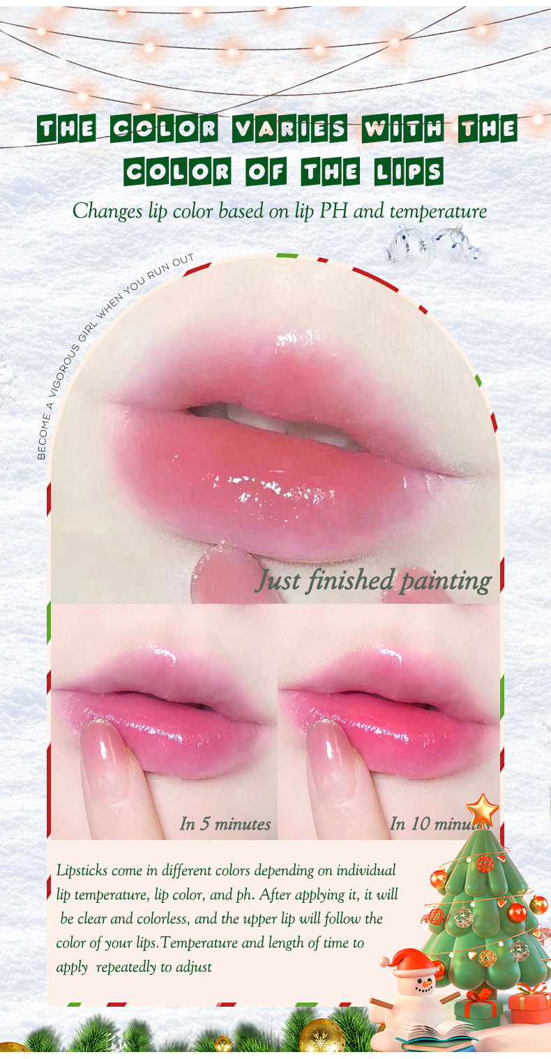 Christmas lip protection set, color changing lipstick set, colored lip ...