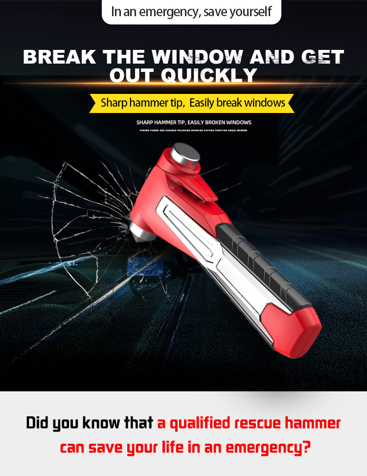 Car Safety Hammer 2 In1 Window Breaker/Hammer | Shopee Malaysia