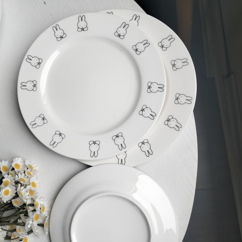 Ins Style Cute Miffy Rabbit Ceramic Tableware Family Kitchen Dining ...