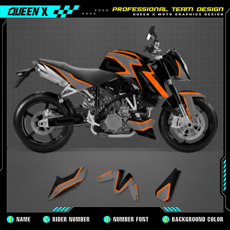 Queen X MOTOR Motorcycle Graphics For KTM Duke 990 2005-2016 990R 2007 ...