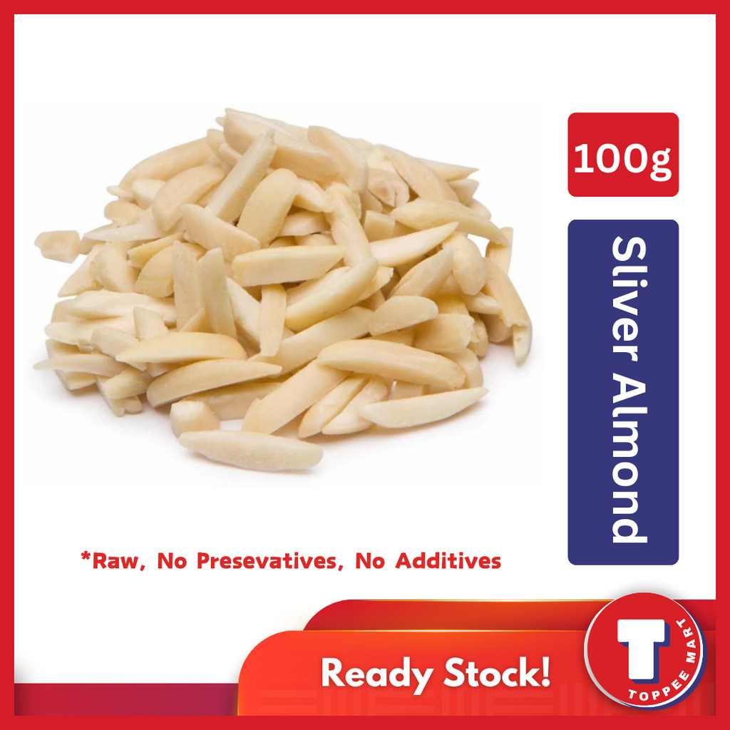 Raw Slivered Almond / Almond Sliver Strip / Badam Hiris Panjang - 100g ...