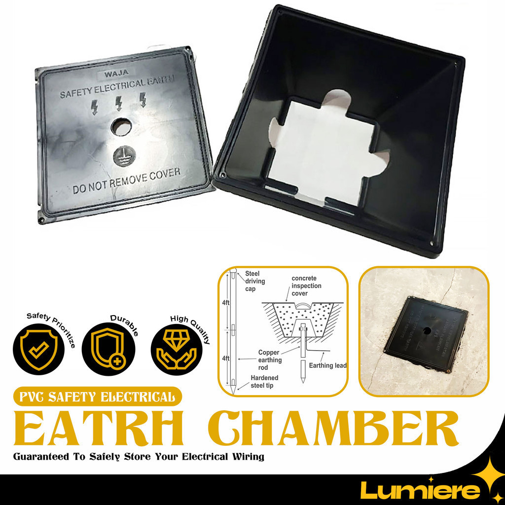 7" x 7" PVC Earth Chamber Cover Safety Electrical Earth PVC Link PVC ...