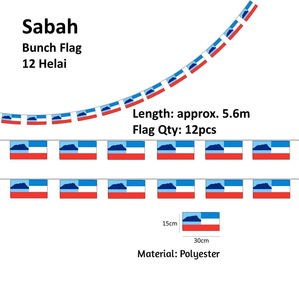 Malaysia Bunch Flag All States Bunch Flag Bendera Kecil Malaysia ...