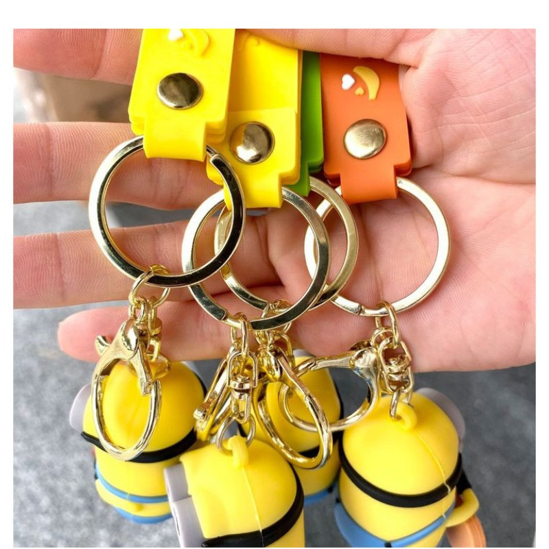 Cartoon Cute Minions Keychain Anime Cute Minions Backpack Pendant ...