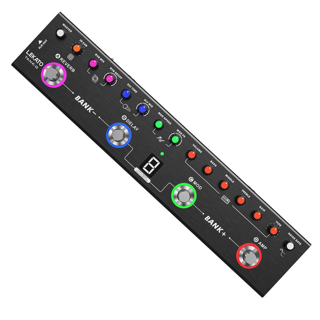 LEKATO Tank-G Multi Effects Guitar Pedal Guitar Effects Pedal with 36 ...