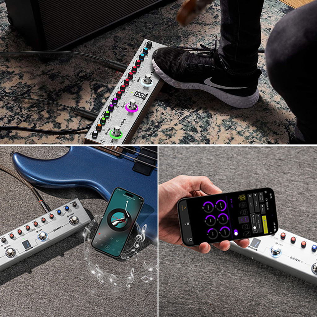 LEKATO Tank-B Bass Multi Effects Pedal with 36 Presets Editable 4 ...
