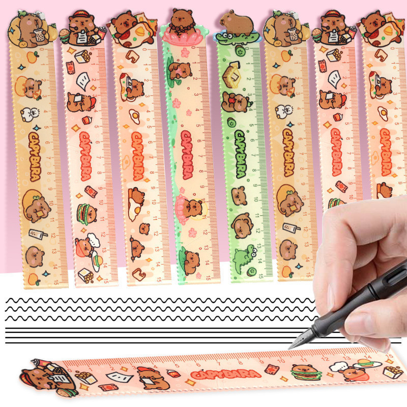 15cm Capybara Ruler - Acrylic Straight Ruler - Anime Surrounding ...