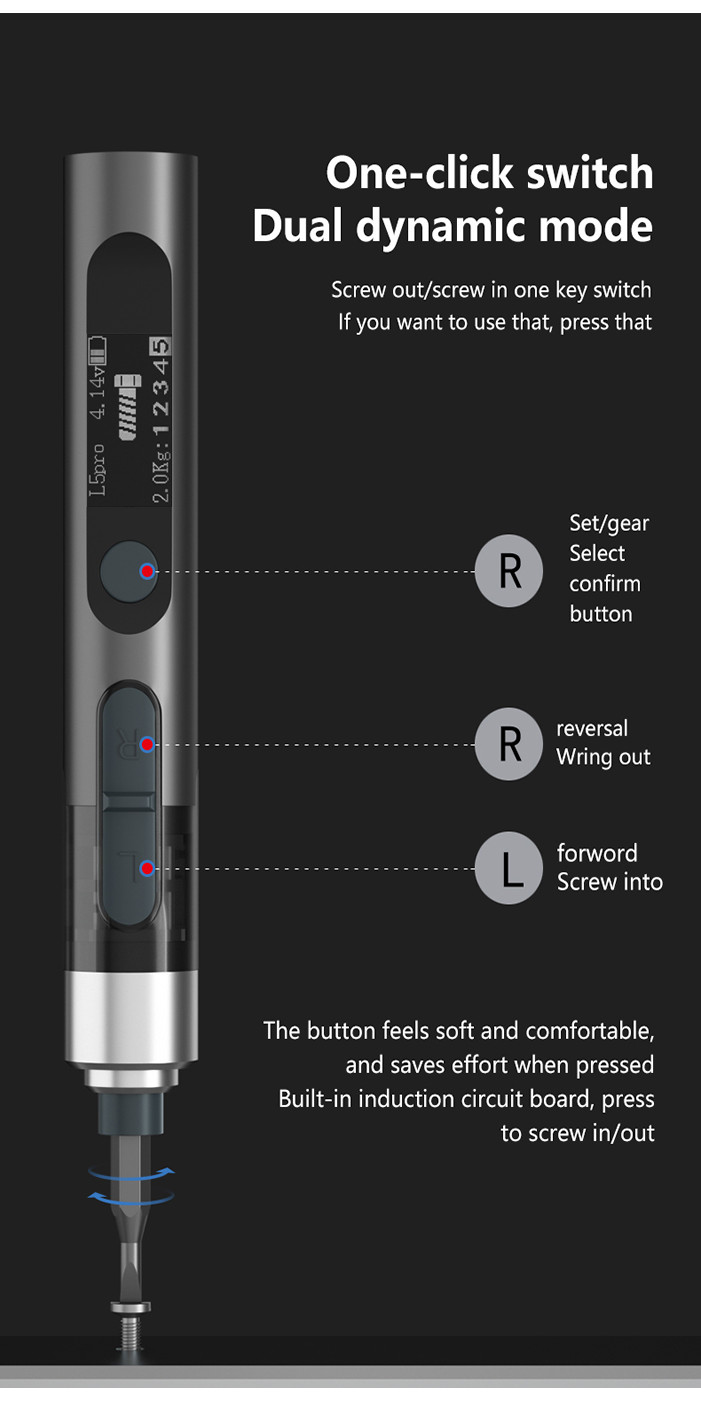 MaAnt L5 Pro Multifunctional Electric Screwdriver Set with 12/24 Batch Heads for Mobile Phone ...