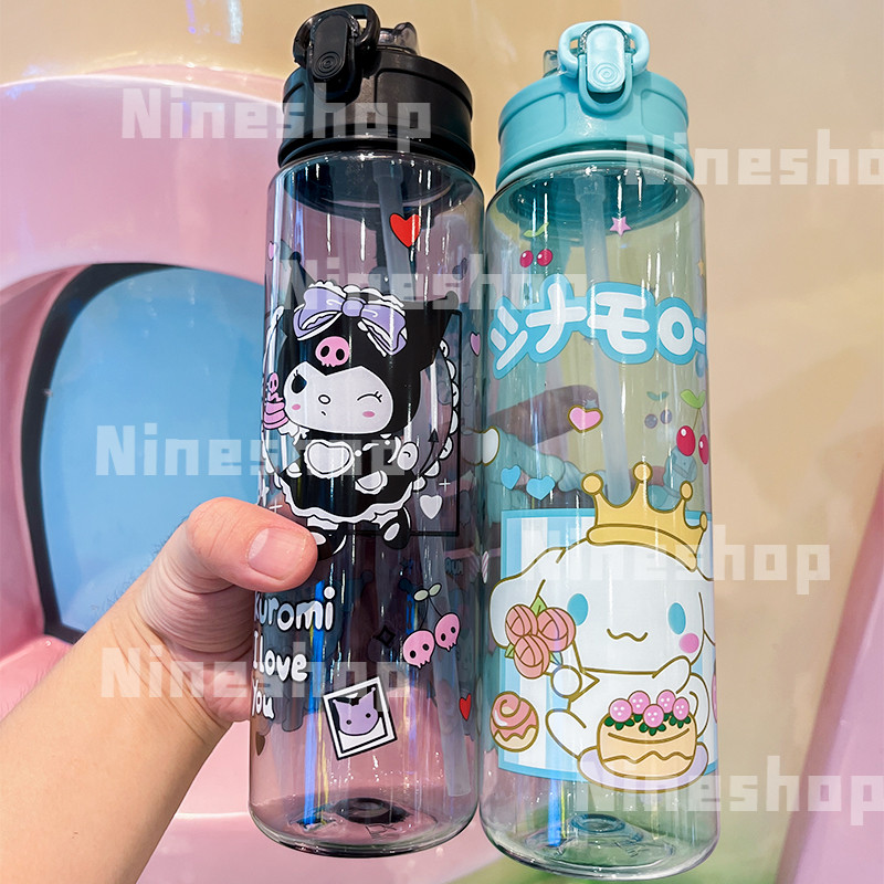 800ml Botol Air Kuromi Cinnamoroll Water Bottle Kids Straw Bpa Free ...