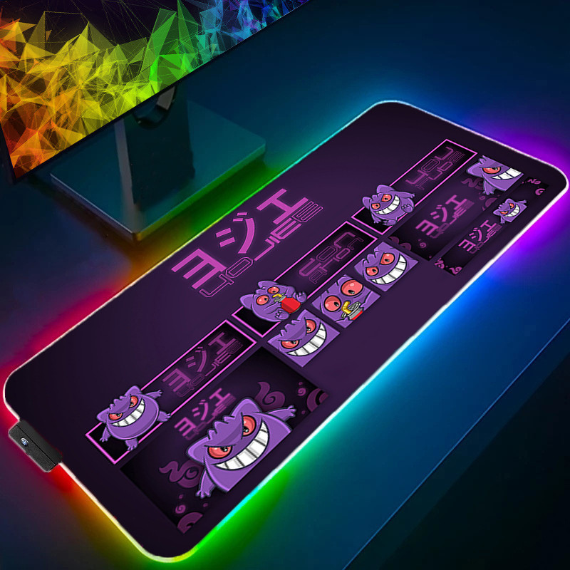 Gengar LED RGB Mouse Pad P- Anime Pad Mouse Mat Computer Gamer ...