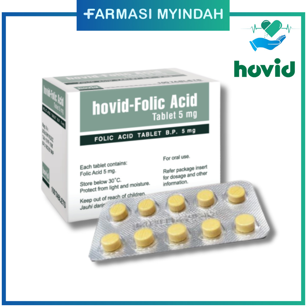 Hovid Folic Acid 5mg 10 Tablet (1 Strip) | Shopee Malaysia
