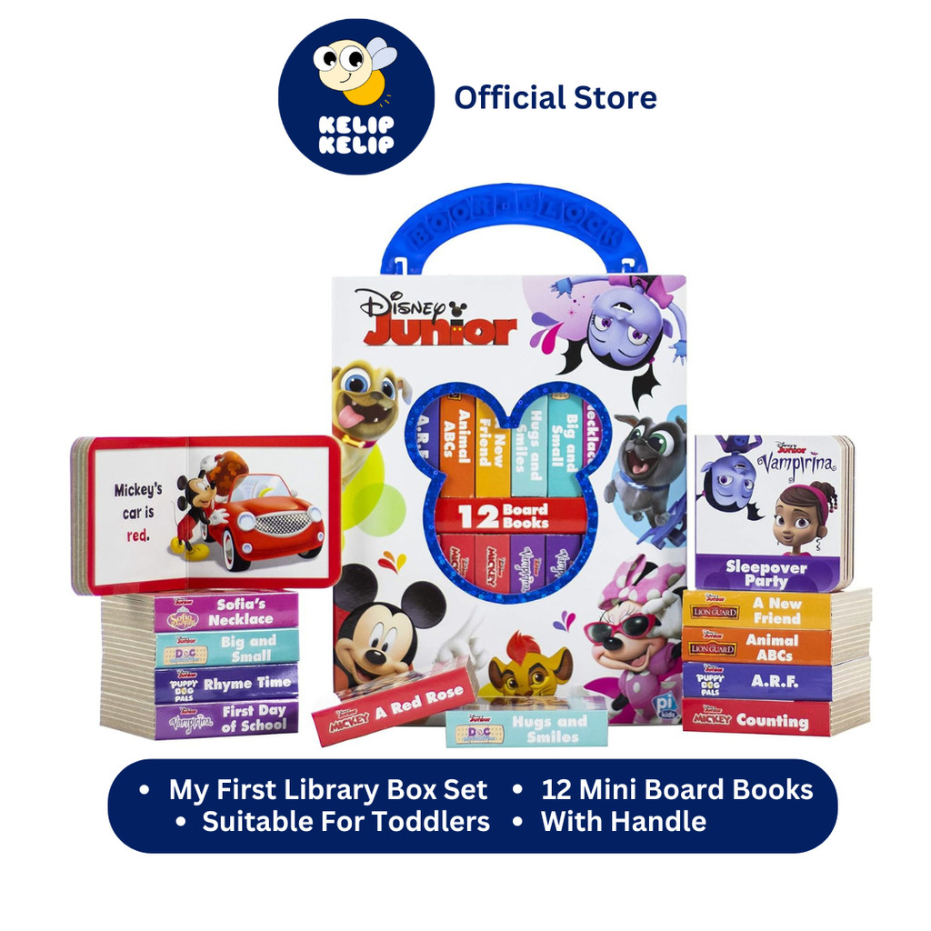 Disney Junior My First Library Early Learning Set with 12 Board Books ...