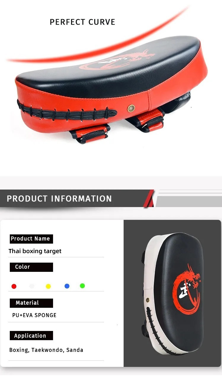 Ready in MY PU Leather Boxing Kick Pad/Punch Karate Shield Taekwondo ...