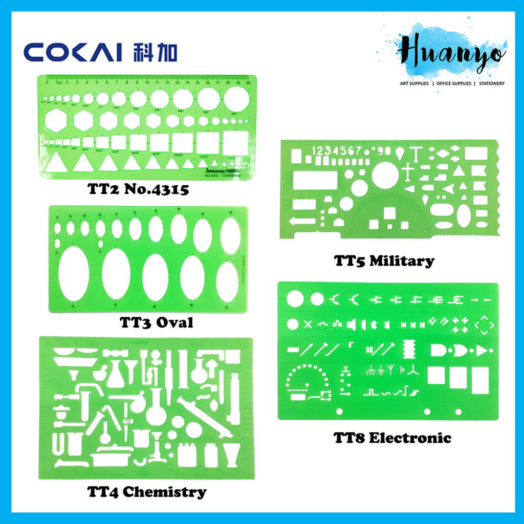 Technical Geometry Design Template Ruler Stencil (Circle, Eclipse ...