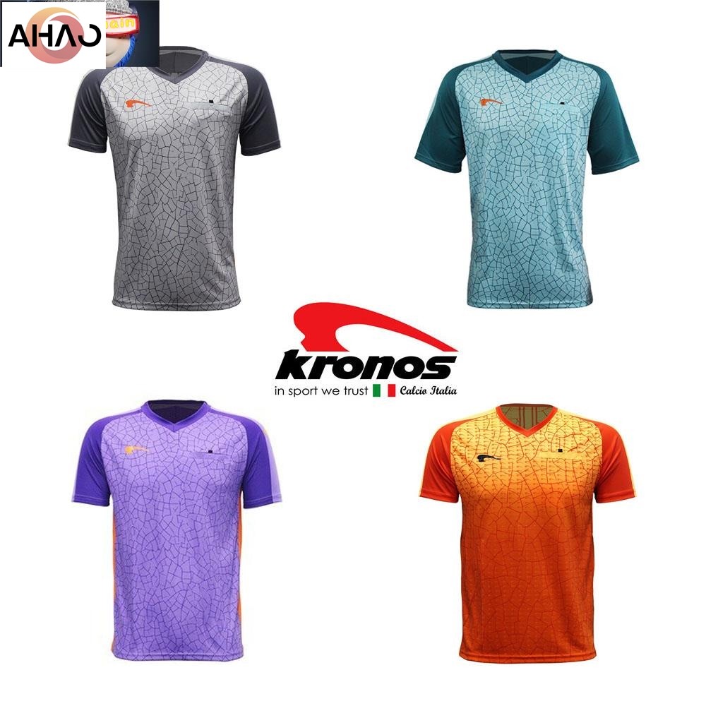 Kronos Referee Shirt Uniform 2023 Jersey- Official New Bola Sepak Kelabu Training Jersey Custom ...
