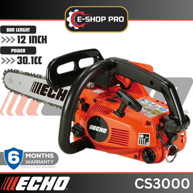 ECHO CS3000 12" MESIN GERGAJI POKOK MACHINE CHAINSAW (2 LEJANG / 2 ...
