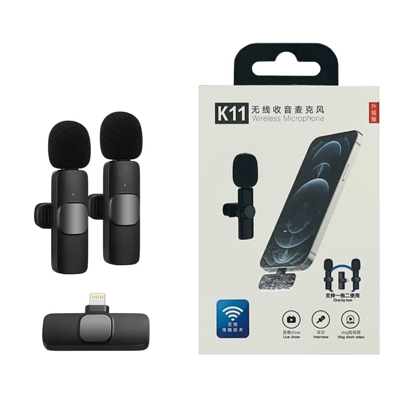 K11 Wireless Lavalier Microphone Portable Mini Lapel Microphone Live ...