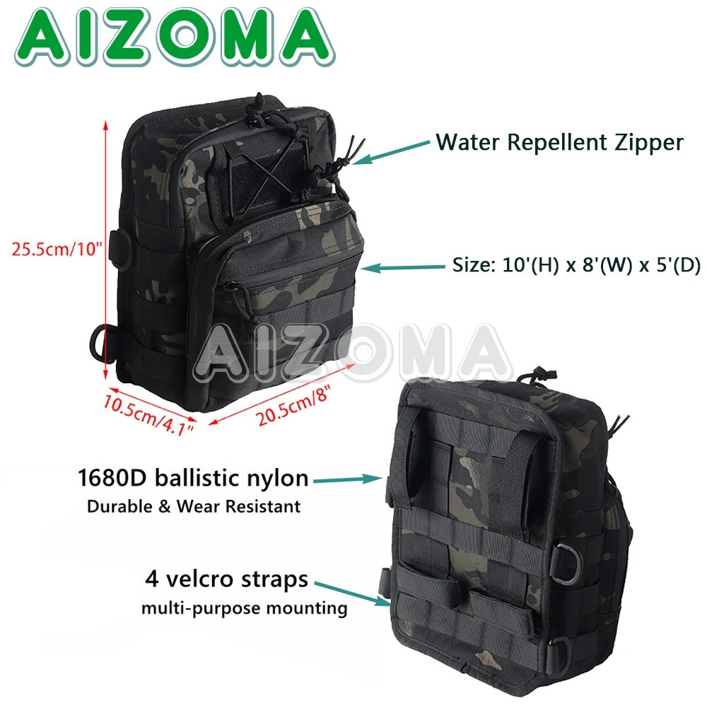 MJ Club Style Tall Utility Molle Traveller Bar Handlebar T-Bar Bag ...