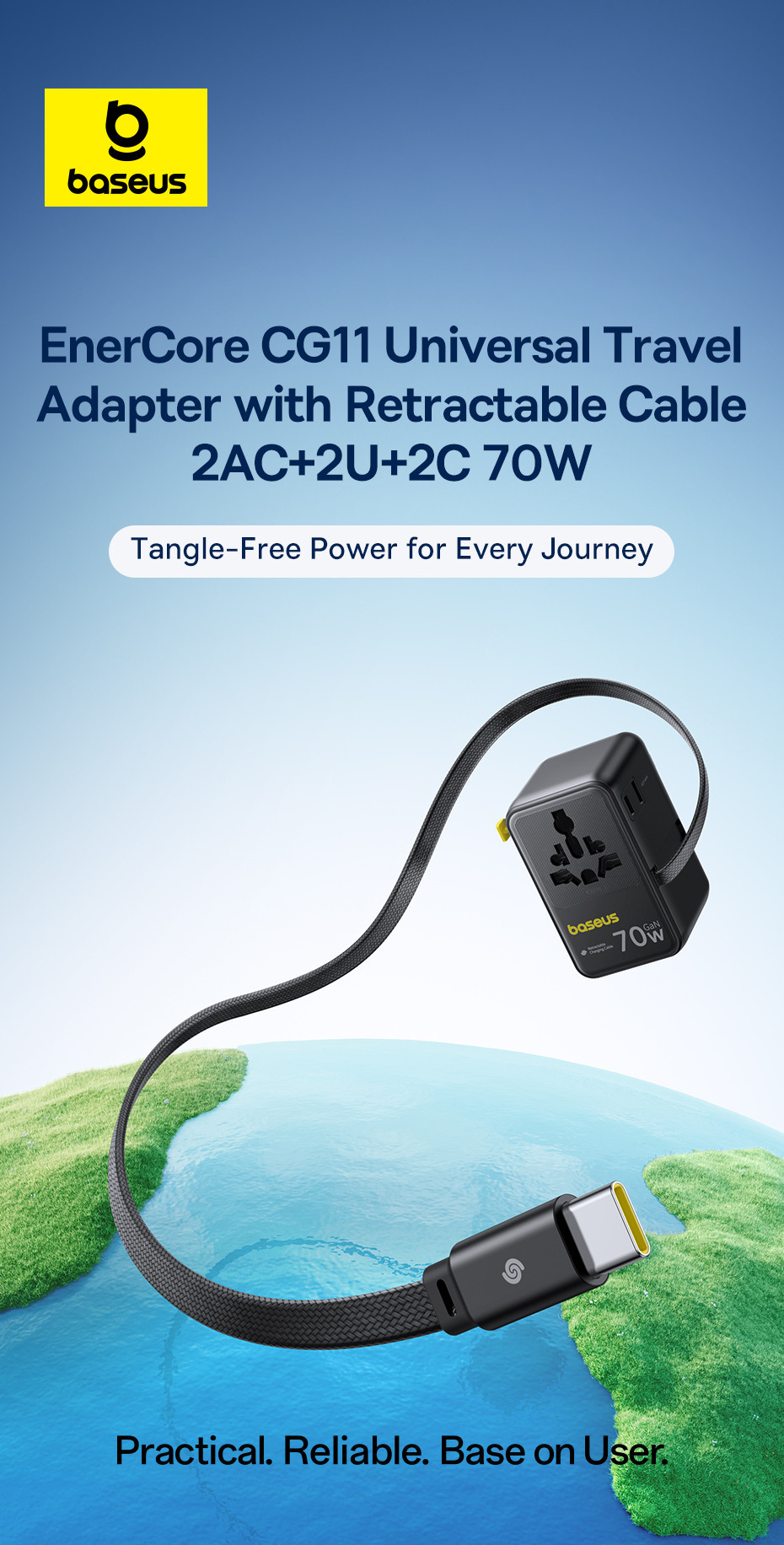 【New Arrivals】Baseus EnerCore CG11 Universal Travel Adapter with ...