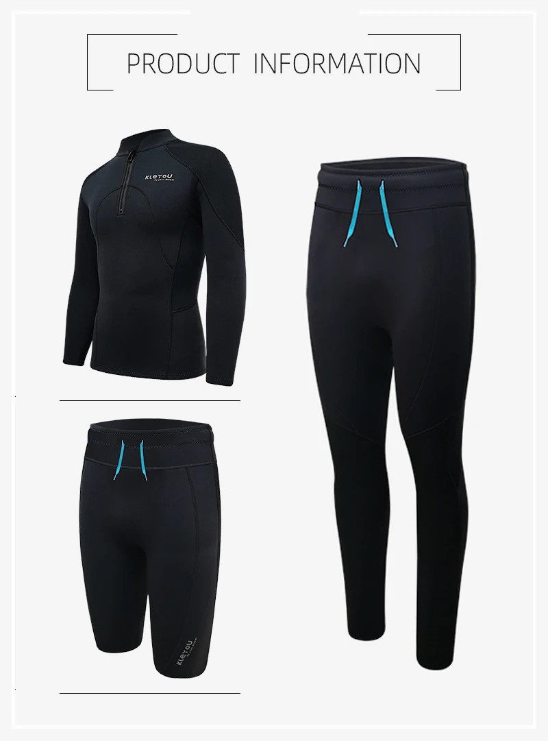 [Warrior1] 2mm Men Split Diving Suit For Snorkeling Long Sleeved Short ...