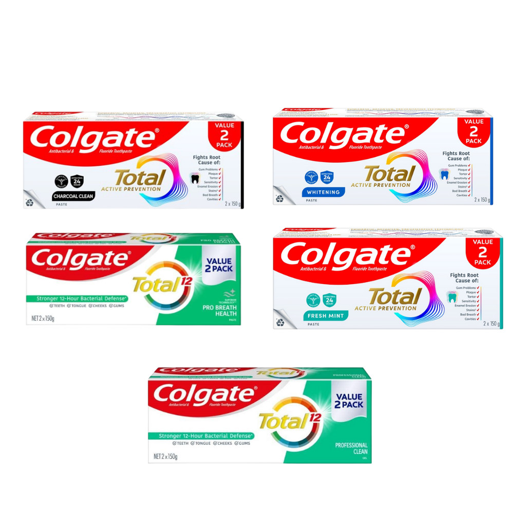 Colgate Total 12 Toothpaste 2x150g Colgate Total White Ubat Gigi Plaque ...