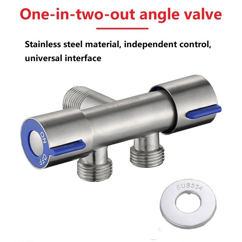 304 stainless steel Angle valve toilet companion one in two out faucet ...