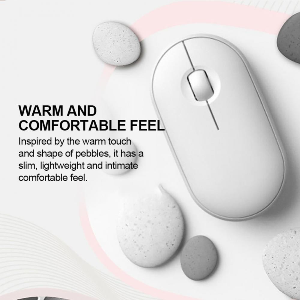 Pebble Mouse Mute M350 Bluetooth Dual Mode Wireless Mouse Office Mouse ...