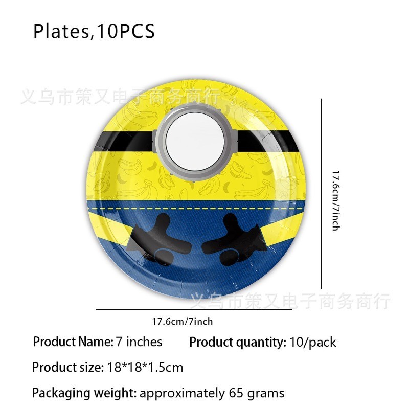New Cute Minions Cartoon Theme Party Tableware Despicable Me Anime ...