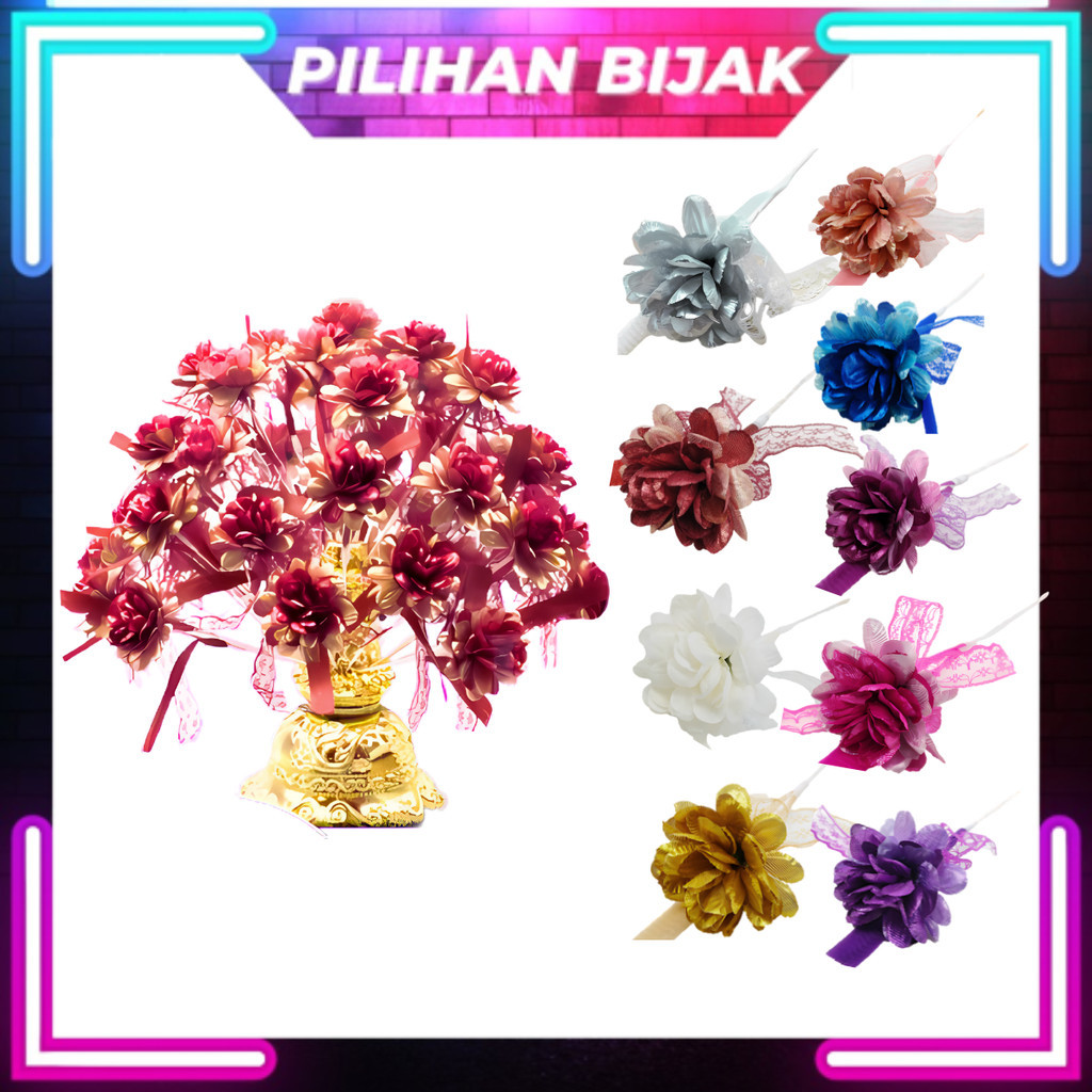 50pcs Premium Bunga Telur Bunga Telor Bunga Telur Murah Bunga Pahar ...