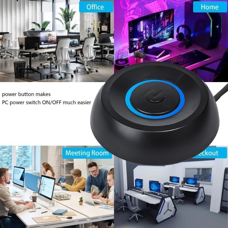 One-Button Power With LED Light - Desktop PC Power Button - On/Off ...