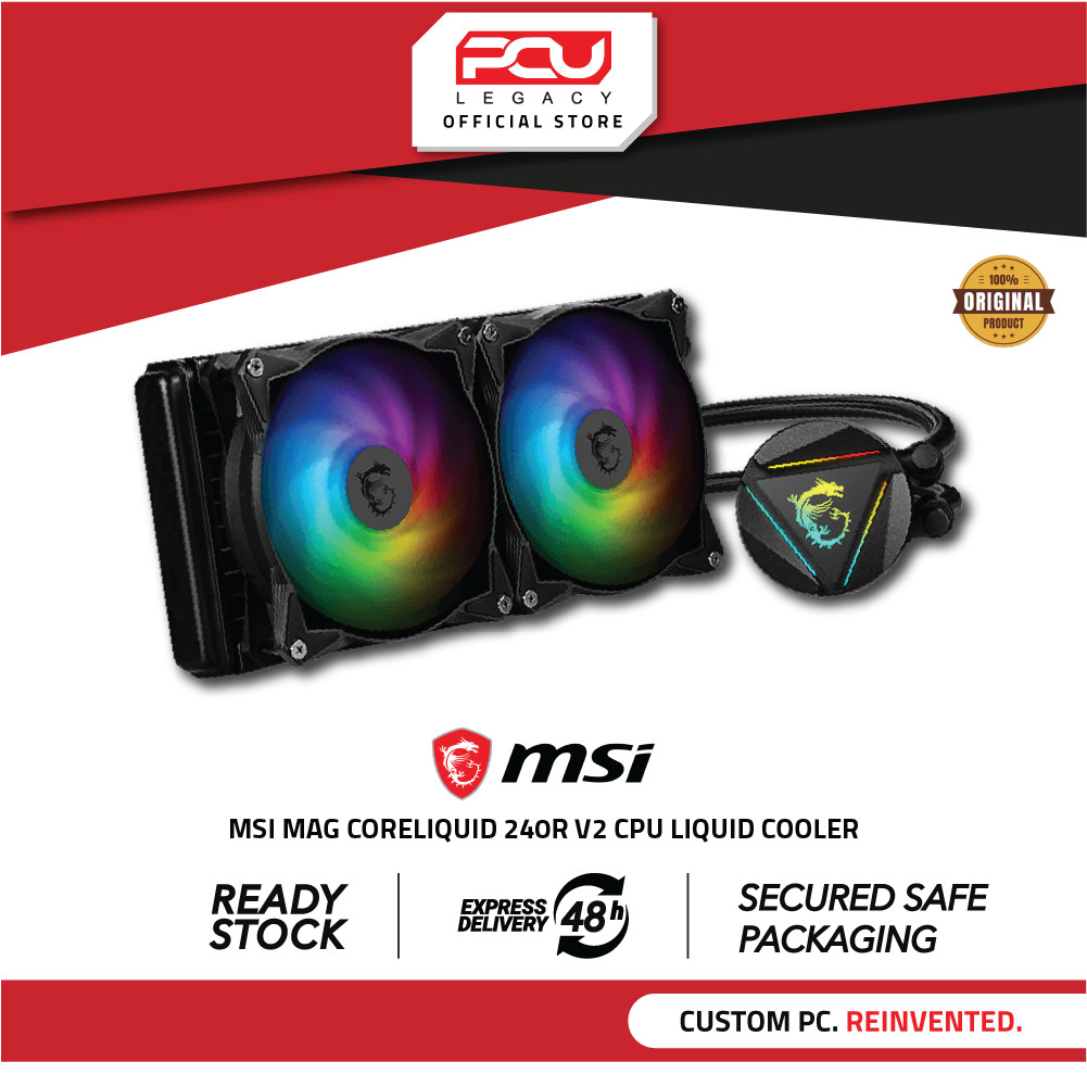 MSI MAG CORELIQUID 240R V2 CPU LIQUID COOLER | Shopee Malaysia