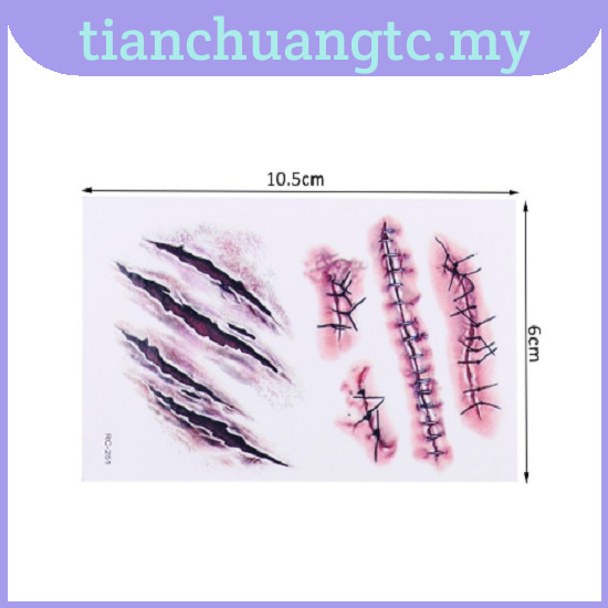 Fake Versatile Wound Scab Blood Halloween Scar Stickers Temporary ...