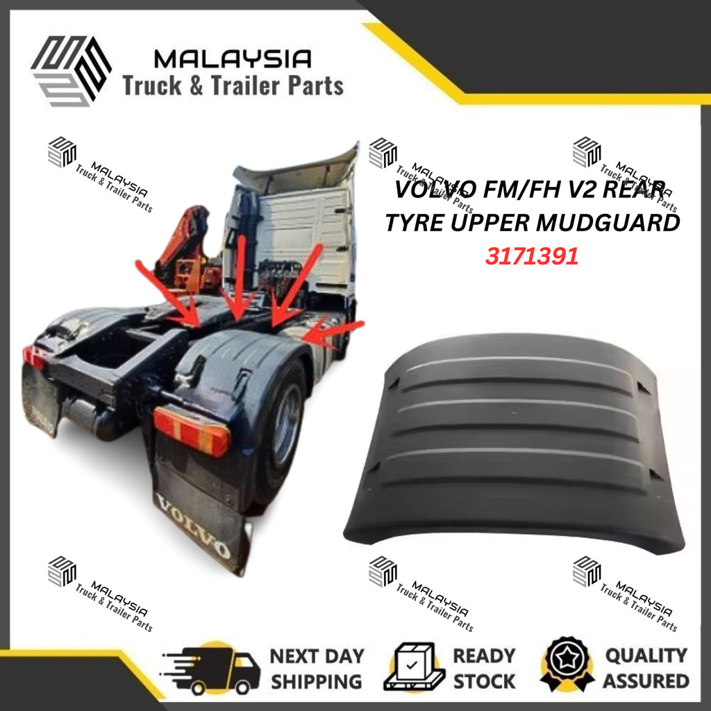 VOLVO FM FH V1 V2 VERSION 1 2 REAR TYRE UPPER MUDGUARD 3171391 TRUCK ...
