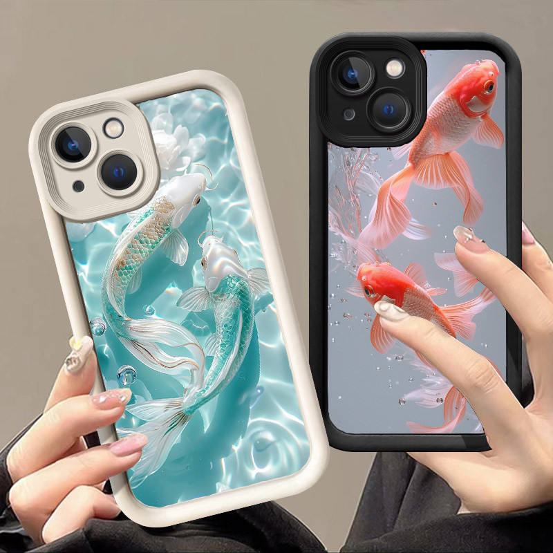 Lucky Beautiful Koi Fish Phone Case For iPhone 12 11 Pro Max XS Max XR ...