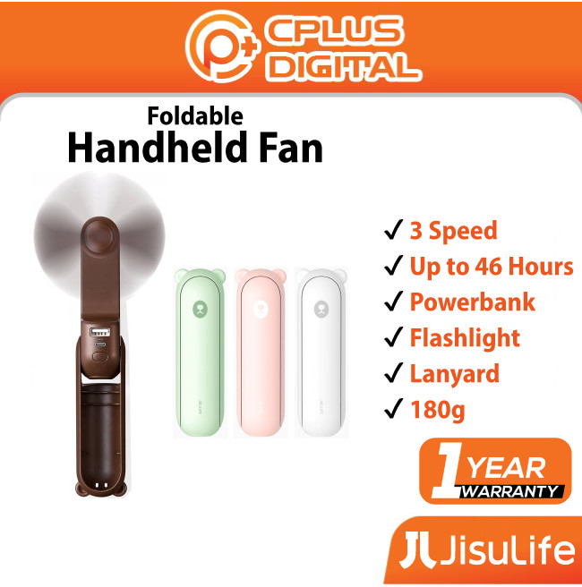 JISULIFE HandHeld Fan Life 8 Plus Mini Foldable Pocket Fan F8X | Shopee ...