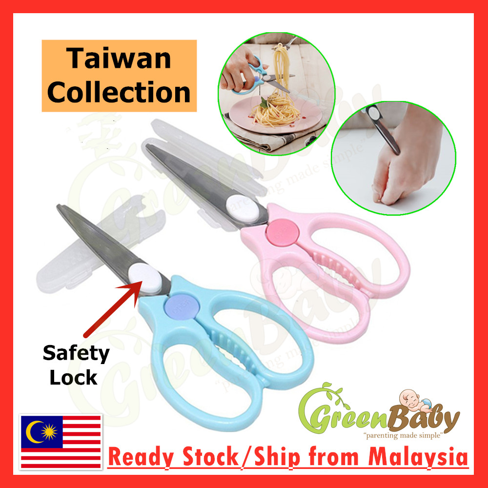 Siba Taiwan Baby Food Scissors With Safety Lock Premium Stainless Steel ...
