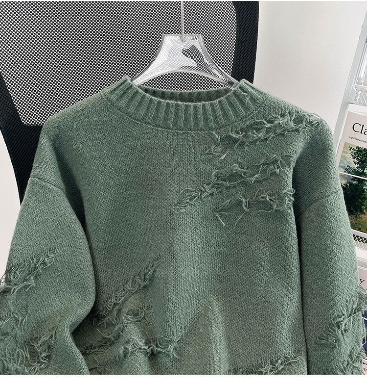 Men's Trendy Hip Hop Sweater, Original Dark Fashion, Irregular Hole and ...