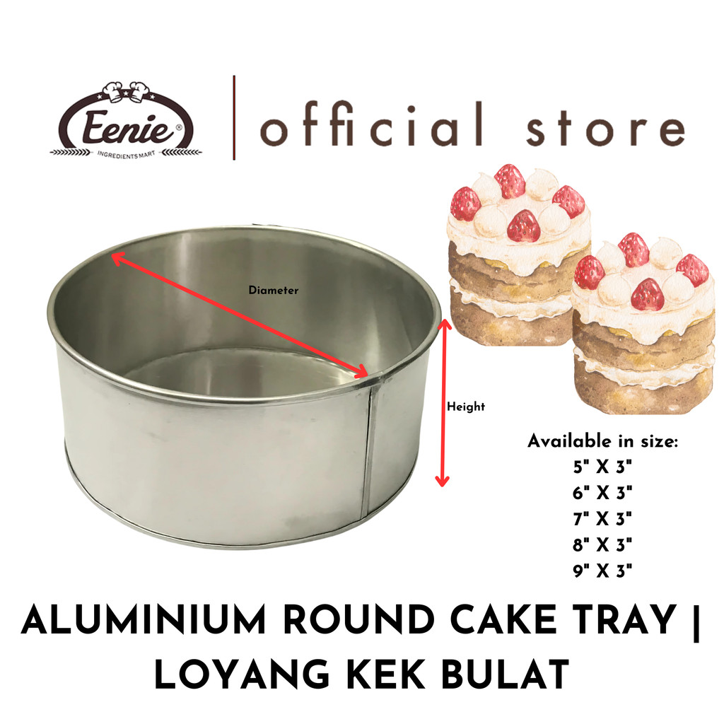 [1PCS] ALUMINIUM ROUND CAKE TRAY | LOYANG KEK BULAT | Shopee Malaysia
